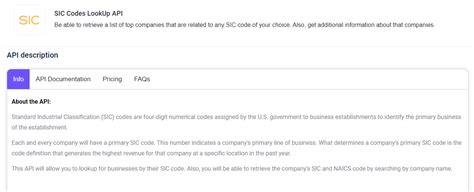 Sic Code Lookup Api For Company Name Free For Indiana Rest Api Developers