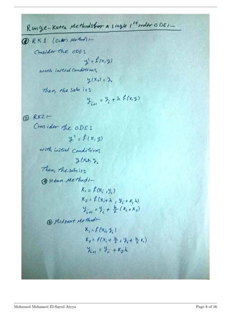 Numerical Solutions For Ode Differential Equations Pdf