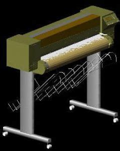 Plotter D DWG Model For AutoCAD Designs CAD