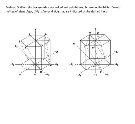 solved problem 3 given the hexagonal close packed unit