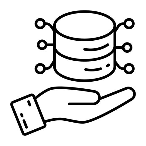 An Icon Linear Design Of Database Care 67916172 Vector Art At Vecteezy