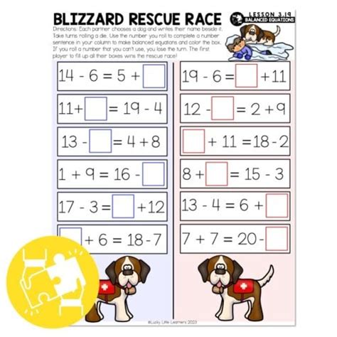 Lucky To Learn Math 1st Grade Lesson 319 Balanced Equations With Addition And Subtraction