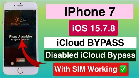 Iphone 7 Icloud Unlock Bypass With Sim Working 100 Disabled Bypass Done By Unlock Tool New