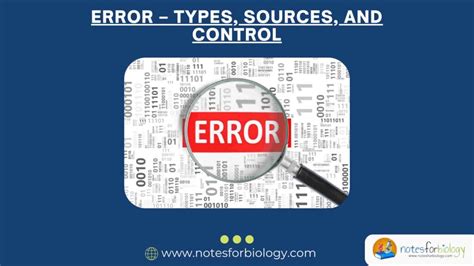 Error Types Sources And Control Best Biology Notes