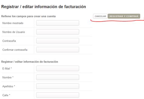 Cambiar Posición De Botones En Editar Información De Facturación