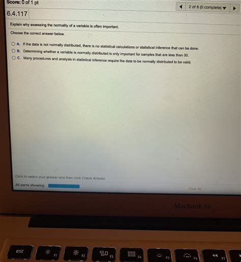 Solved Score 0 Of 1 Pt 2 Of 8 0 Complete 6 4 117 Explain