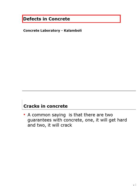 Defects In Concrete Pdf Concrete Reinforced Concrete