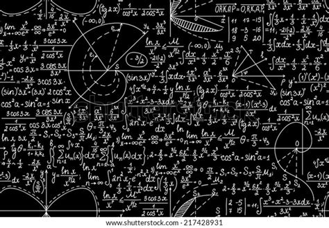 Mathematical Vector Seamless Pattern Figures Plots Stock Vector Royalty Free