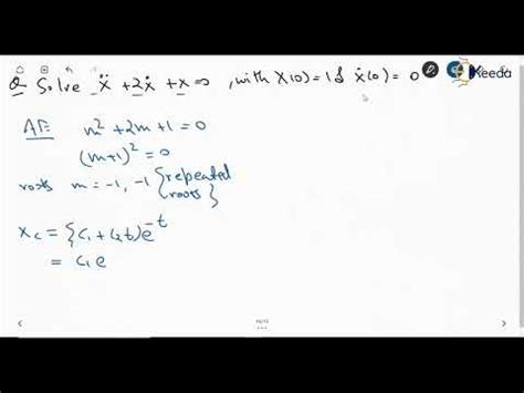 Solving Questions On Linear Homogeneous ODEs Constant Coefficients Explained Question