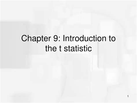 ppt chapter 9 introduction to the t statistic powerpoint