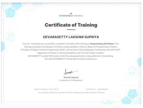 Supriya Devarashetty On Linkedin Python Training Internship Programming