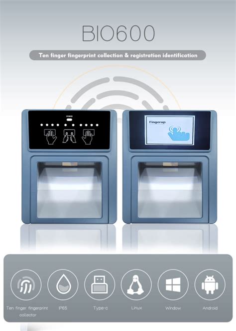 Slap Fingerprint Scanner Hf Bio600 Device