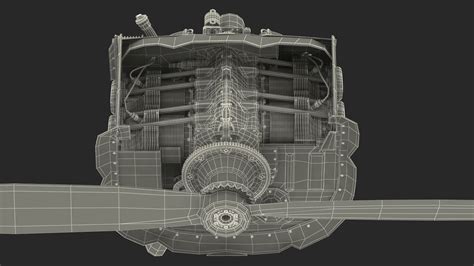 Aero Engine Lycoming O 320 Old 3d Model 99 Gltf Obj Ma Max Upk Unitypackage C4d Fbx