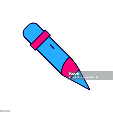 흰색 배경에 격리 된 지우개 아이콘이있는 윤곽 선자 연필을 채웠습니다 드로잉 및 교육 도구 학교 사무실 기호 벡터 가득 찬에