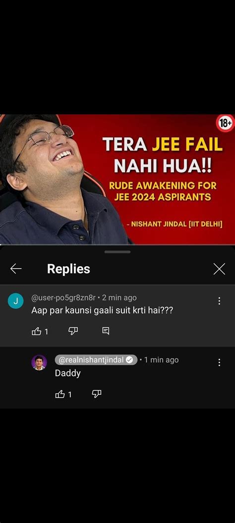 Nishant Jindal Is A Creep R Jeeneetards