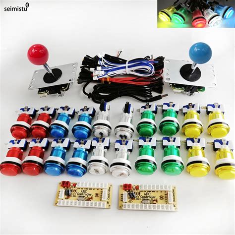 Diy Pc Raspberry Pi Arcade Joystick Game Kit With Led Push Button
