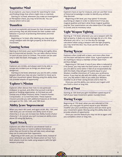 5e Oc The Explorer Class V2 Rdndhomebrew