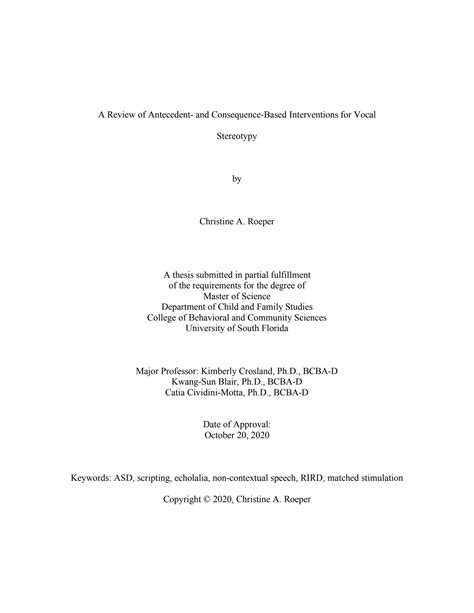 Solution A Review Of Antecedent And Consequence Based Interventions