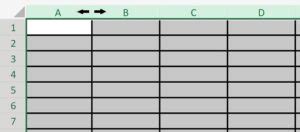 NEW Selection Of Multiple Columns In Excel Cursor Hovering At The Top Of Column Before