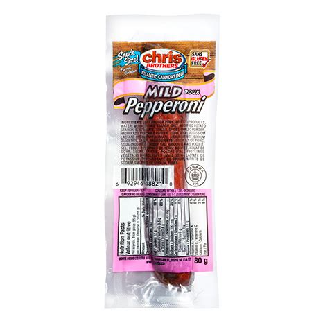 Pepperoni Mild Snack Size 80g Chris Brothers
