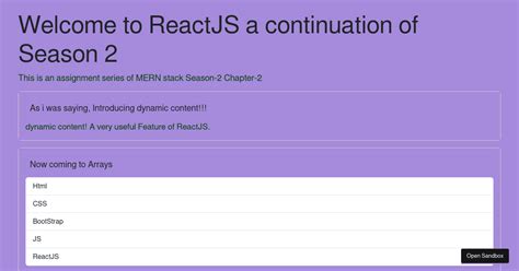 React Assignment 1 Codesandbox