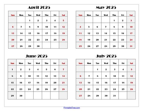 2025 Calendar Printable July