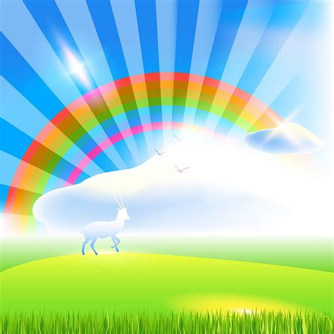 Vektor Seni Latar Belakang Langit Biru Lanskap Eps Ai Uidownload