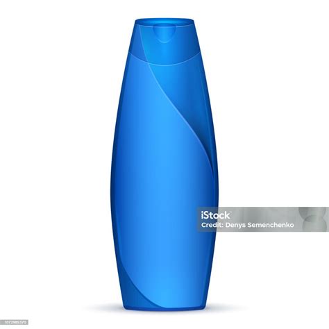 현대 블루 샴푸 병입니다 흰색 배경에 고립 된 제품입니다 디자인에 대 한 준비 제품 패킹입니다 벡터 Eps10 0명에 대한 스톡 벡터 아트 및 기타 이미지 Istock