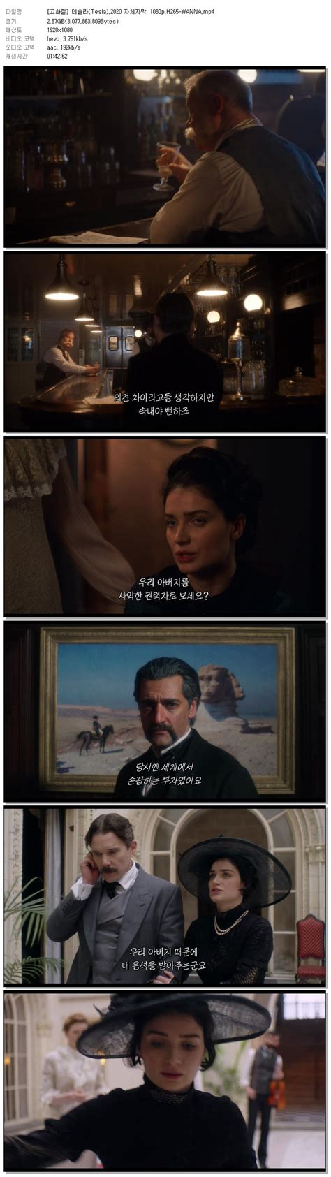 고화질 테슬라 Tesla 2020 자체자막 1080p H265 Wanna 파일쿠키 등록정보