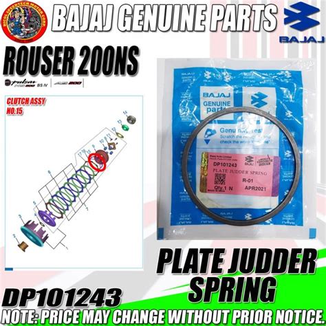 Rouser 200ns Plate Judder Spring Kmc Genuine Dp101243 Lazada Ph