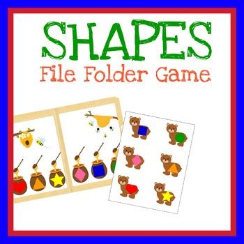 Matching Shapes File Folder Game Printable Worksheets Activities By Julissa