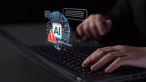 Ai Prompt Error Warning In Chat Interface With Alert And System Issue Muxer Stock Image Image