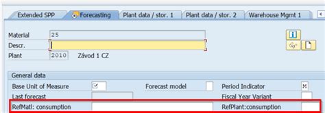 Solved Consumption Values In Forecasting Sap Community