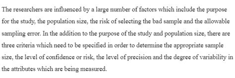 Sample Size Determination Homework Help
