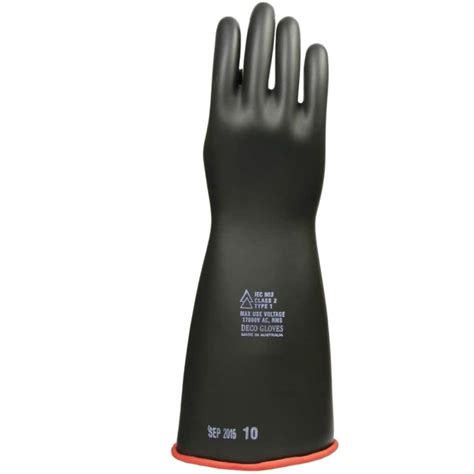 Deco Eo1000410 Electrical Gloves Rubber Class 0 1kv Straight