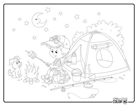 Camping Coloring Pages Simply Love Coloring