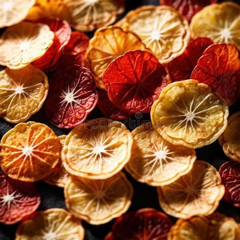 Vegetable Chips Assorted Fried Vegetables Thinly Sliced Healthy Snack Stock Illustration