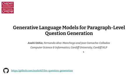 Underline Generative Language Models For Paragraph Level Question