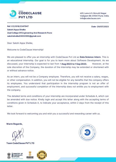 Sakshi Shelke On Linkedin Datascience Opportunity Internshipopportunity Codeclause