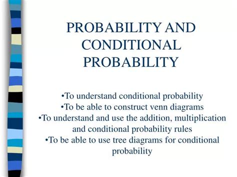 PPT PROBABILITY AND CONDITIONAL PROBABILITY PowerPoint Presentation Free Download ID
