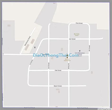 Map Of Bee Village Nebraska Thong Thai Real