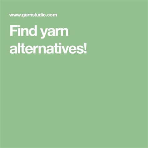 Find Yarn Alternatives Yarn Knitting Patterns Free Knitting Help