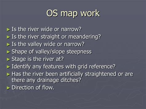 Os Map Work Questions