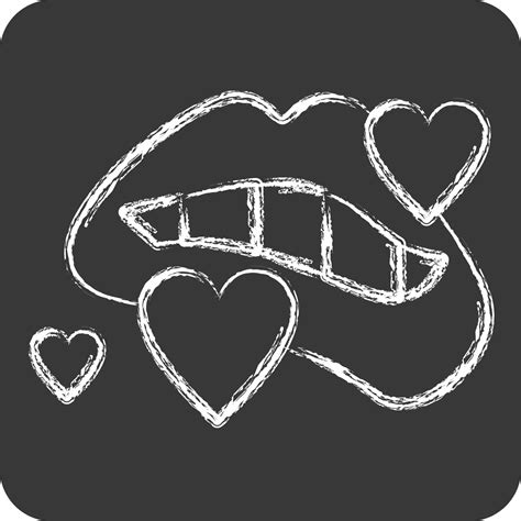 Icono Sexo Relacionado A Adiccion Diccionario Símbolo Tiza Estilo Sencillo Diseño Editable