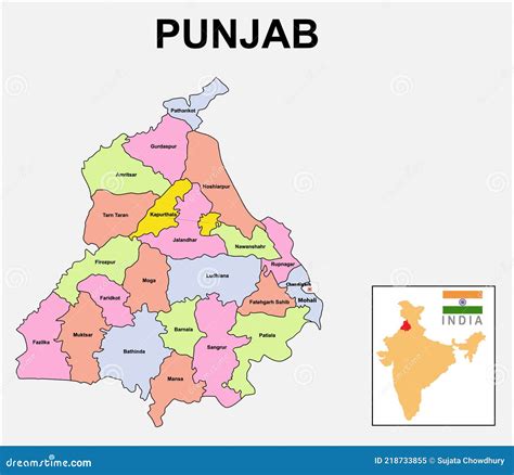 Punjab Map Punjab Map Map Of Punjab State Districts Information