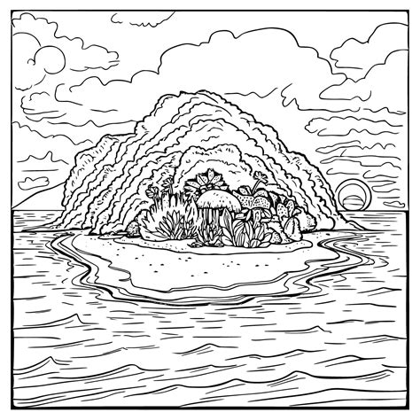 Makkelijk Eiland 2 Kleurplaat Kinderen Kleurplaat