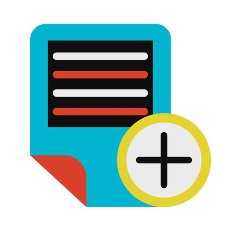 Electronic Text Document Adding Symbol Glyph Vector Illustration