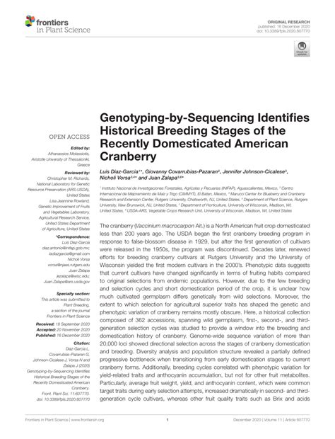Pdf Genotyping By Sequencing Identifies Historical Breeding Stages Of The Recently