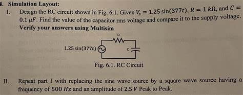 Solved Simulation Layout I Design The Rc Circuit Shown In