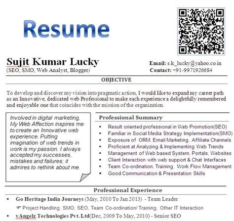 Sample Resume With Qr Code Resume Qr Code Career Services Pinterest Williamson